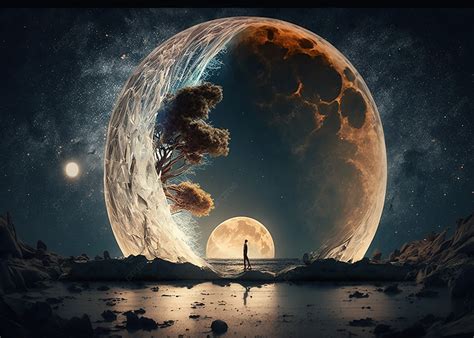 Moon Fantasy Background Moon Dream Background Background Image And