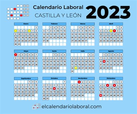 Calendario Laboral Castilla Y León 2023