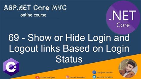 69 Aspnet Core Mvc Show Or Hide Login And Logout Links Youtube