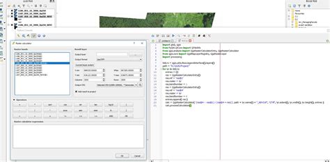 Qgis Applying Ndvi Formula With Pyqgis On Multiple Rasters In The Layers Panel Geographic
