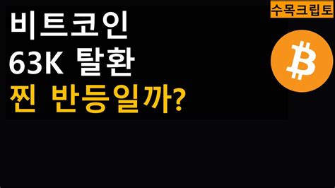 비트코인 단기바닥 확인 왜 반등했나 Youtube