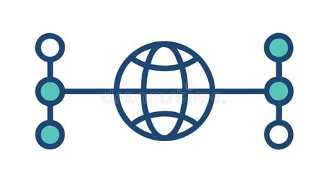 Global Network Connections Vector Outline Icon Vector Design Generative Ai Stock Vector
