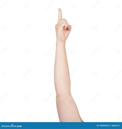 Woman Hand Showing Finger Pointing Gesture Stock Image Image Of Naked Business