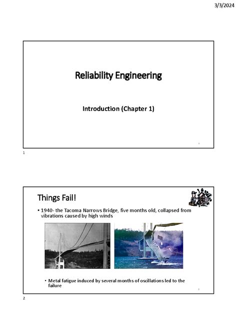Chapter 1 Reliability Engineering Manual Ch6 Reliability Engineering Introduction Chapter 1