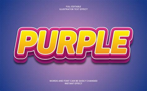 Premium Vector Purple Text Effect