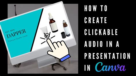 How To Create Clickable Audio In A Presentation In Canva Youtube