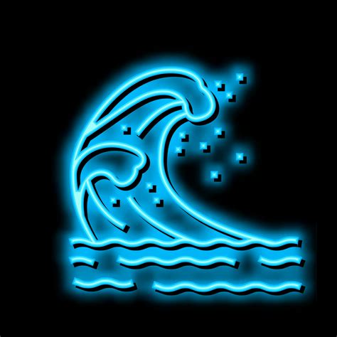 Wave Sea Neon Glow Icon Illustration 20587509 Vector Art At Vecteezy