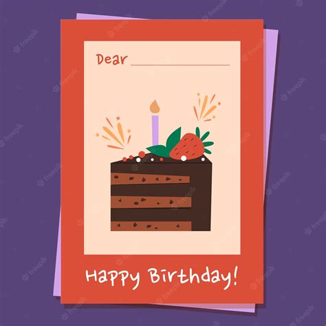 생일 인사말 카드 무료 벡터