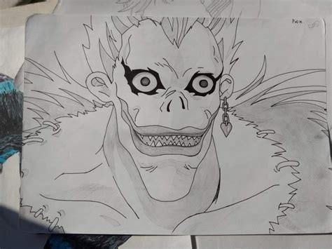 Рисунки Рюка из аниме тетрадь смерти 57 фото