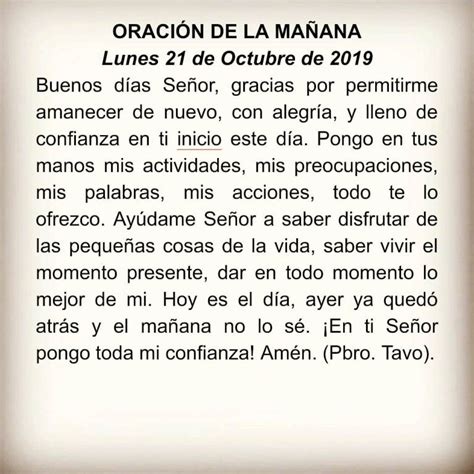 OraciÓn De La MaÑana 21 De Octubre Mi Diócesis De Piedras Negras