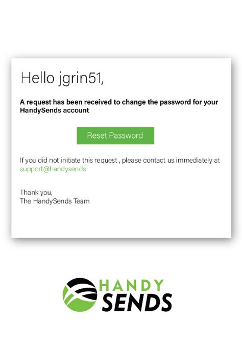Password Reset Email Message Examples Tips HandySends