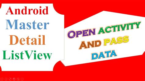 Android Custom Listview Master Detail View Open Activity Youtube