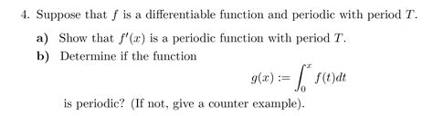 Solved Suppose That F Is A Differentiable Function And Chegg