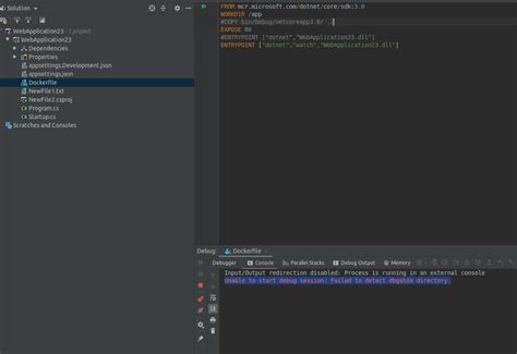 Message Is Not Clear Unable To Start Debug Session Failed To Detect