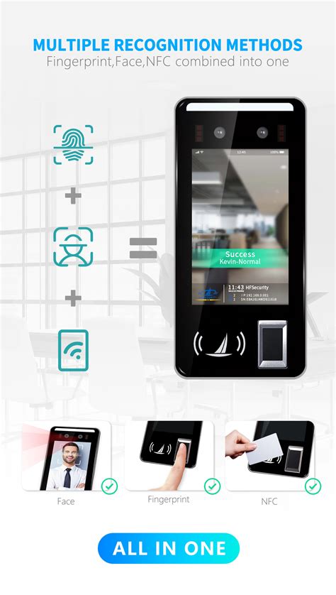 Hfsecurity Fr05 Android Face Recognition System Nfc Card Time Recording Biometric Fingerprint