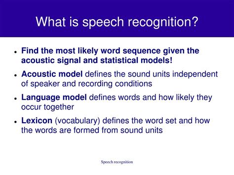 PPT Automatic Speech Recognition PowerPoint Presentation Free Download ID 1590800