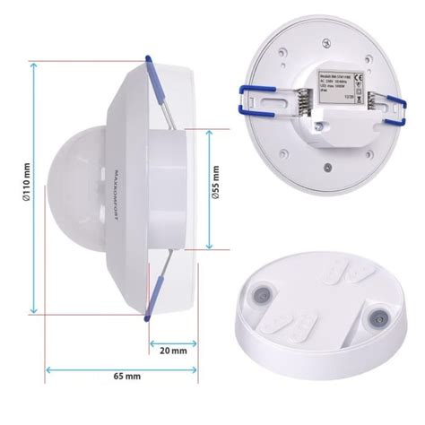 St47 Infrared Motion Sensor Recessed And Surface Mounted 360° Light Control Switch Krona