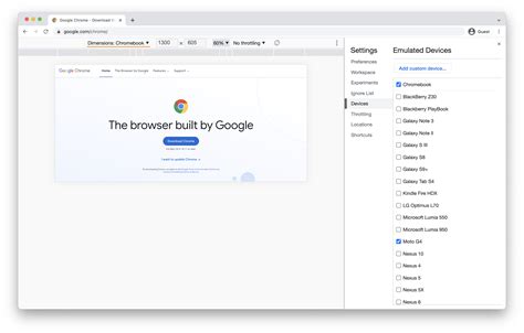 add a custom emulated device in chrome