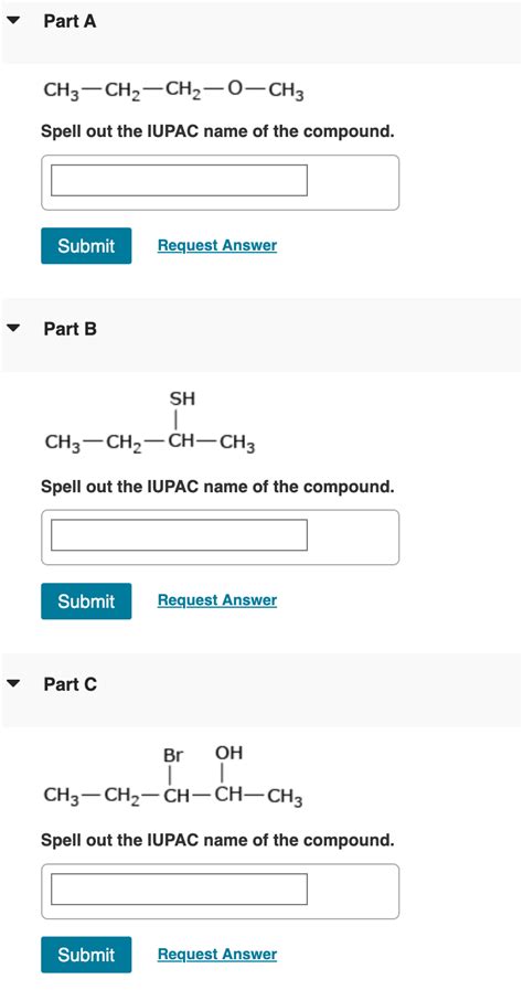 Solved Ch3−ch2−ch2−o−ch3 Spell Out The Iupac Name Of The