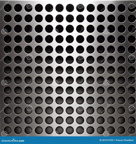 Metallic Gradient Perforated Sheet Stock Image 301915705