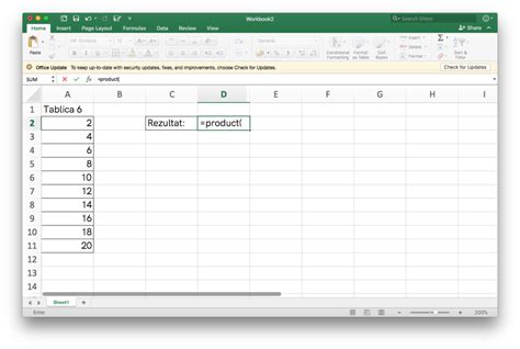 Osnovne Formule U Excelu