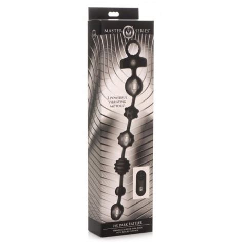 Master Series 21 Function Dark Rattler Vibrating Silicone Anal Beads