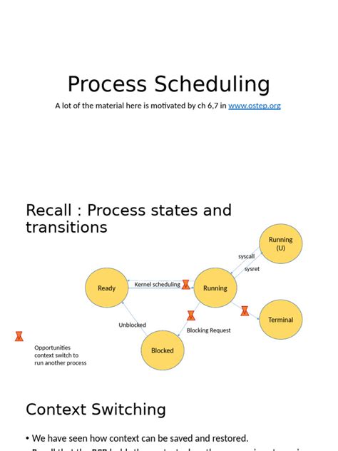Process Scheduling And Context Switching Pdf Scheduling Computing