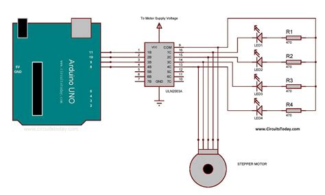 Bipolar Stepper Motor Arduino Circuit Circuit Diagram