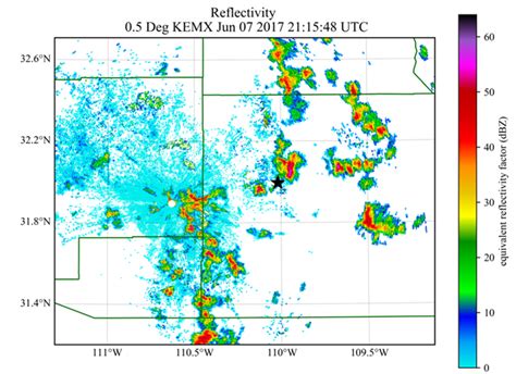 Base Reflectivity Dbz Of Multiple Cells From The Wsr 88d Radar In