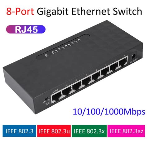 8 Port Gigabit Ethernet Switch Hub Internet Splitter 10 100 1000mbps £25 97 Picclick Uk