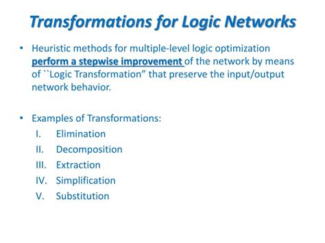 Ppt Engg3190 Logic Synthesis “multi Level Logic” Part I Powerpoint