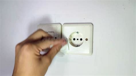Man S Hand Cleaning The Electrical Socket Box Using Wipe Stock Video