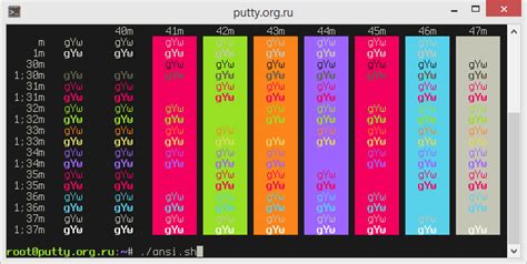 Bash Putty Monokai Color Scheme Manually Stack Overflow