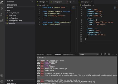 Javascript Why Wont Nodejs Work For Me Across Any Of My