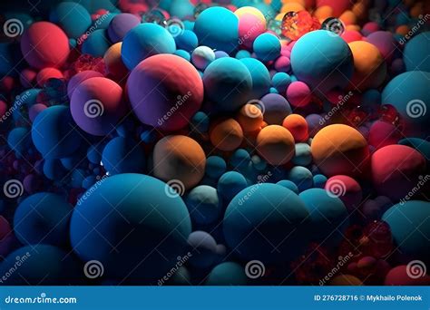 Iridescent Acrylic Drops Abstract Background Neural Network Ai