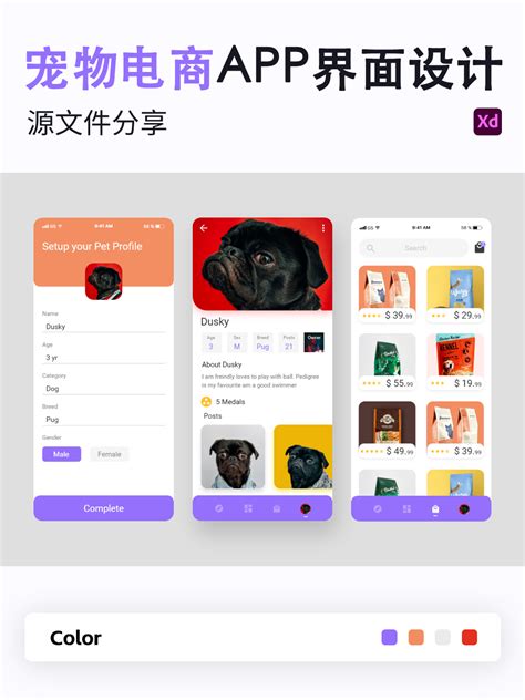 宠物电商app 小程序设计 ui设计xd源文件