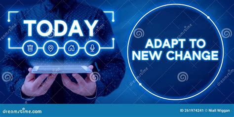 Sign Displaying Adapt To New Change Concept Meaning Get Used To Latest