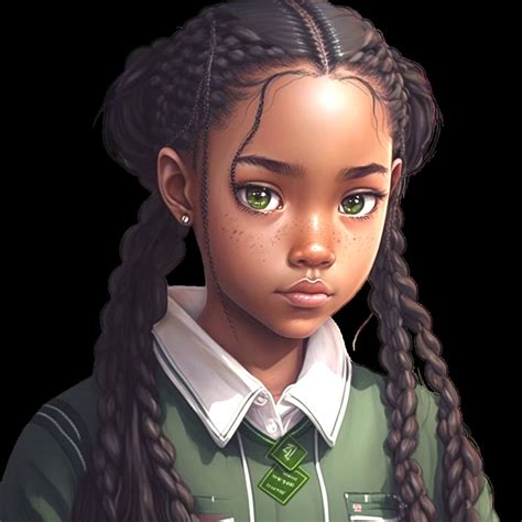African American Anime Girl Digital File Anime Girl Design Anime Art