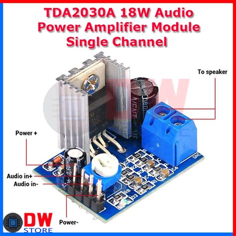 Jual Tda2030a 18w Audio Amplifier Module Power Amplifier Board Shopee Indonesia