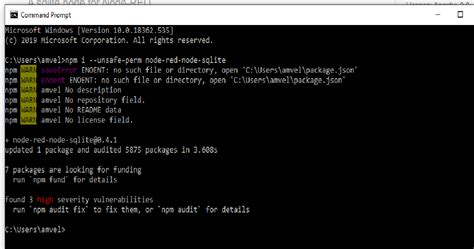 Issues To Install Sqlite Node On Pc General Node Red Forum
