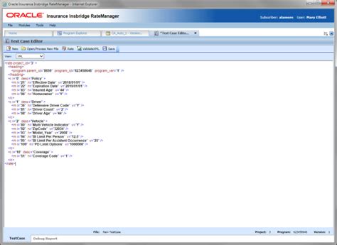 Creating A Test Case In XML View
