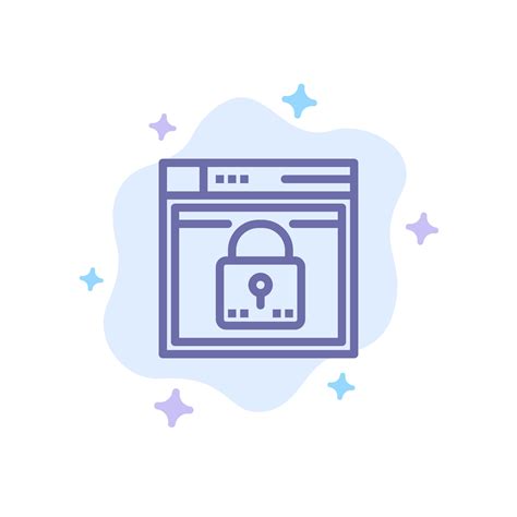 Login Secure Web Layout Password Lock Blue Icon On Abstract Cloud