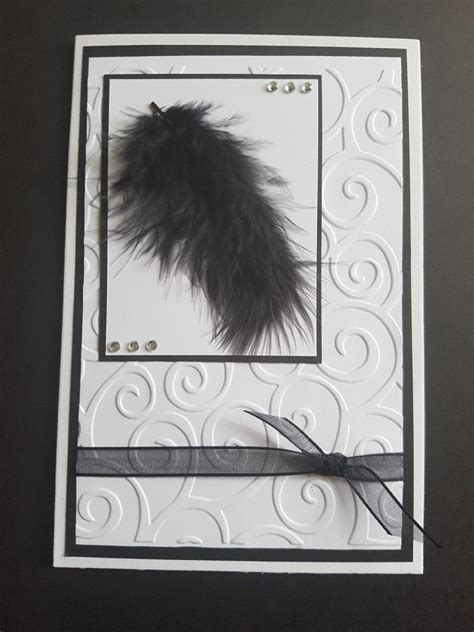 Feather With Cuttlebug Swirl Embossing Folder Embossing Folder Swirl Frame