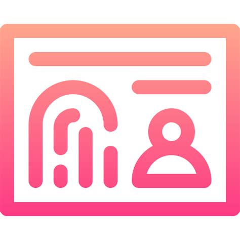 Biometric Identification Basic Gradient Lineal Color Icon
