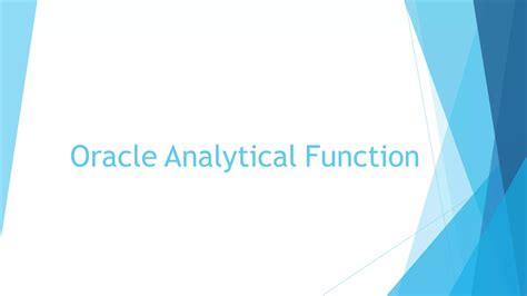 Oracleanalyticalfunctionpdf