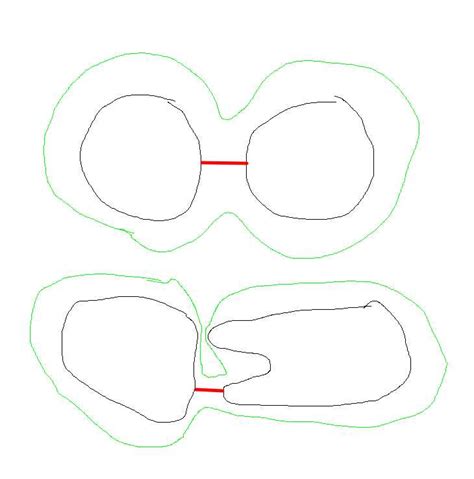 Postgis Minimum Distance Path Between Polygons Constrained By A Mask Polygon Geographic