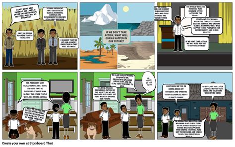Comic Strip On Climate Changes For Grade Storyboard