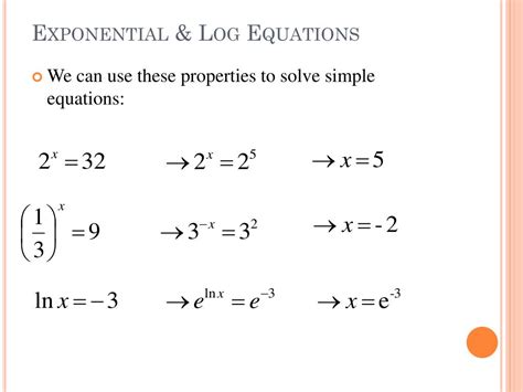 PPT Exponential And Logarithmic Equations PowerPoint Presentation Free Download ID