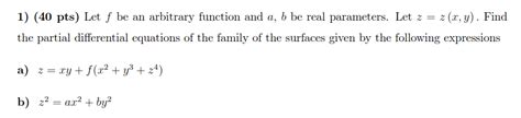 Solved 1 40 Pts Let F Be An Arbitrary Function And A B Be Chegg Com