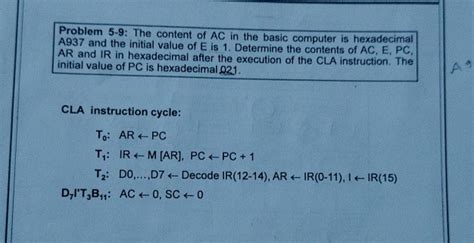 Problem 5 9 The Content Of AC In The Basic StudyX